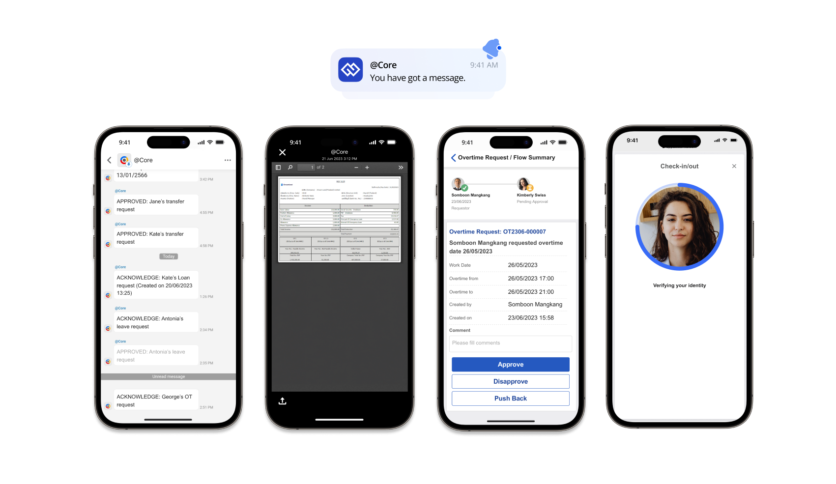 Self-services on mobile app | eUnite @Core